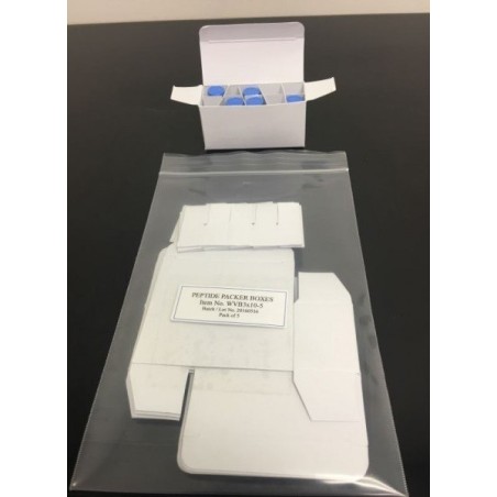 PEPTIDE PACKER White Vial Boxes, for 10 x 3mL Vials, Pack of 5